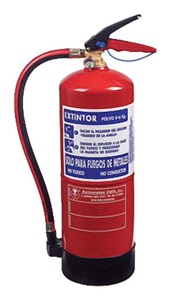 Extintor de Polvo D CLASE D Especial para fuegos clase D metales ...